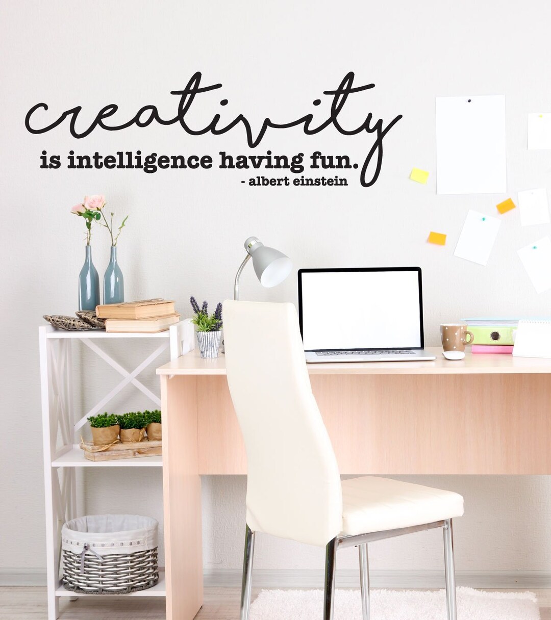 Albert Einstein Wall Decals - Creativity is Intelligence - Vinyl ...