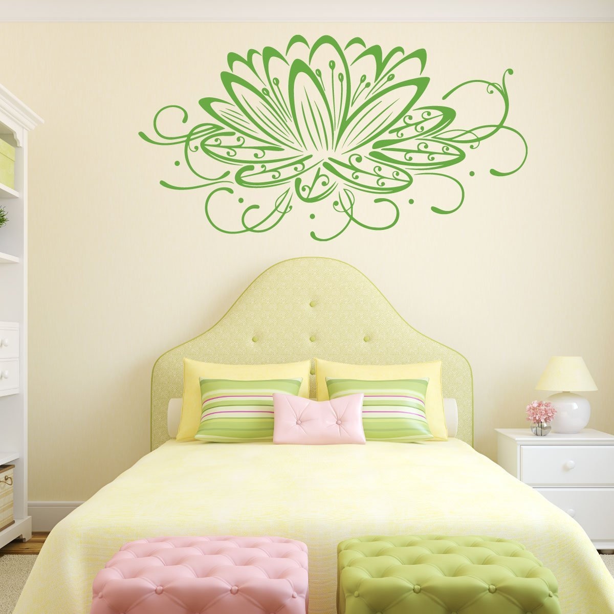 Lotus Flower Wall Decal Flower Decals For Wall Blue Lotus | Etsy