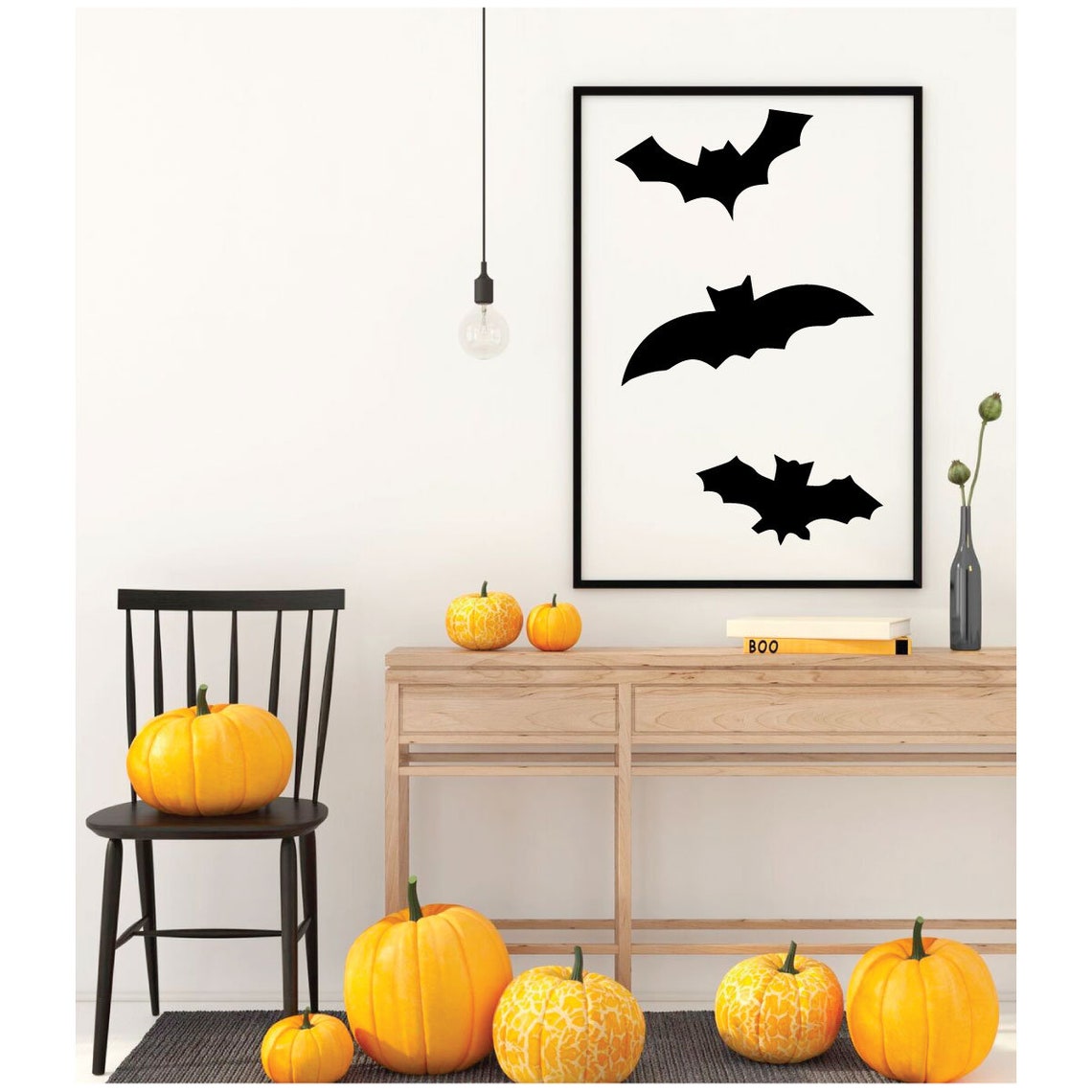 Bat Wall Decal Vinyl Sticker for Halloween Decoration | Etsy