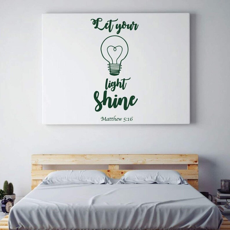Christian Wall Decor Let Your Light Shine With Light Bulb - Etsy