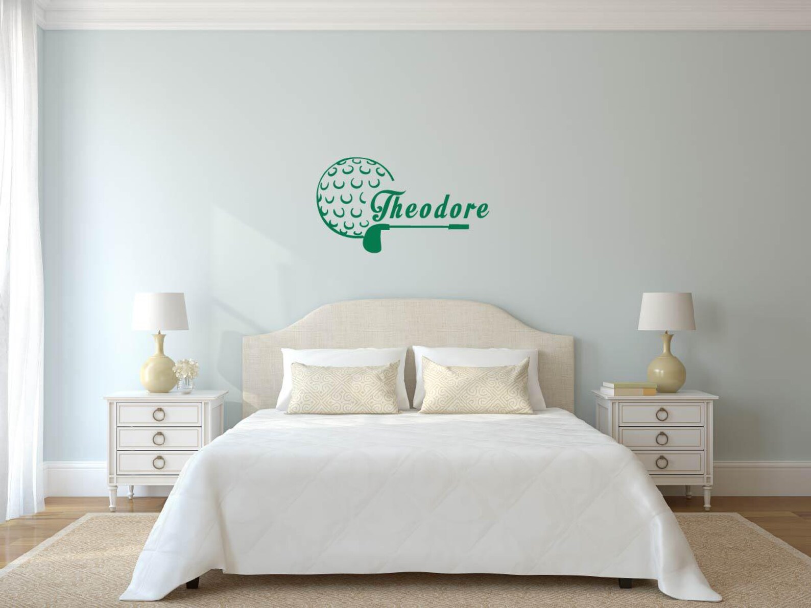 Golf Name Wall Decal - Vinyl Decor for Golfer's Bedroom or Car - Sports ...