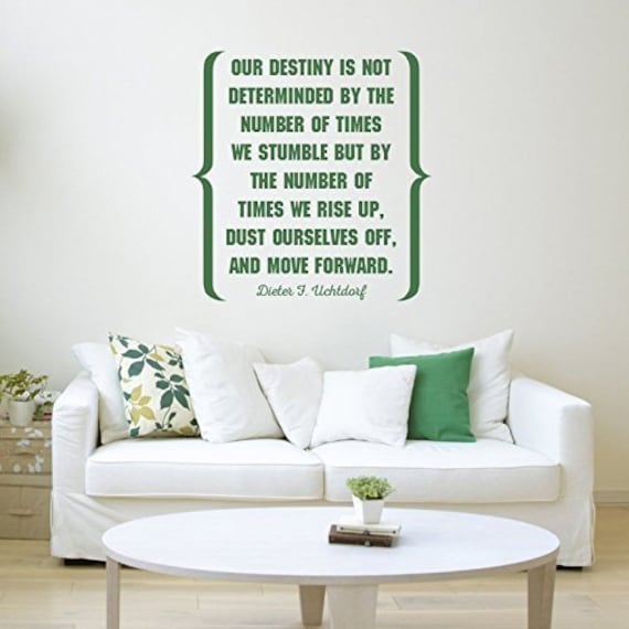 Motivational Vinyl Wall Decal Destiny Determination Dieter F | Etsy
