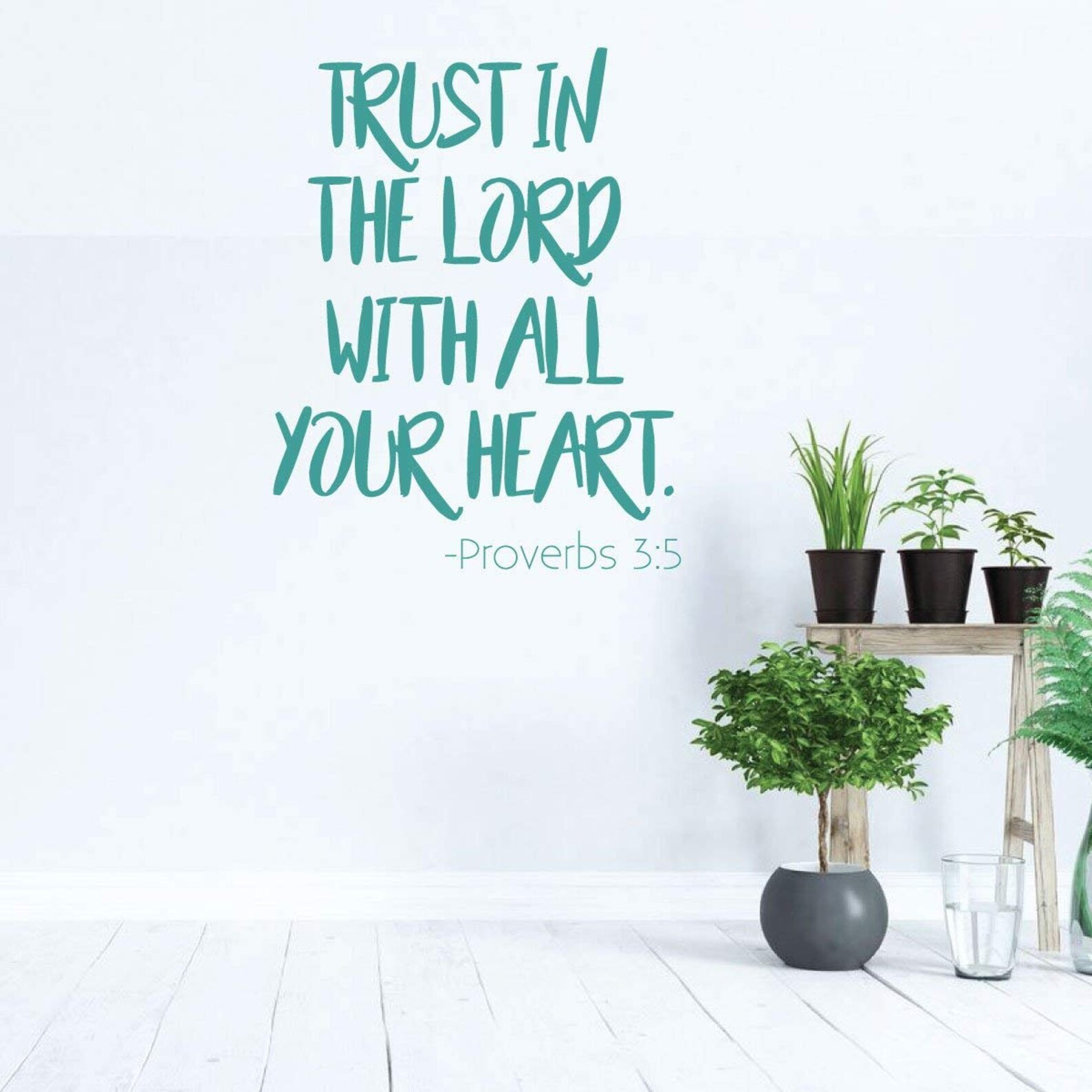 Christian Wall Decal Trust In The Lord Vinyl Scripture And | Etsy