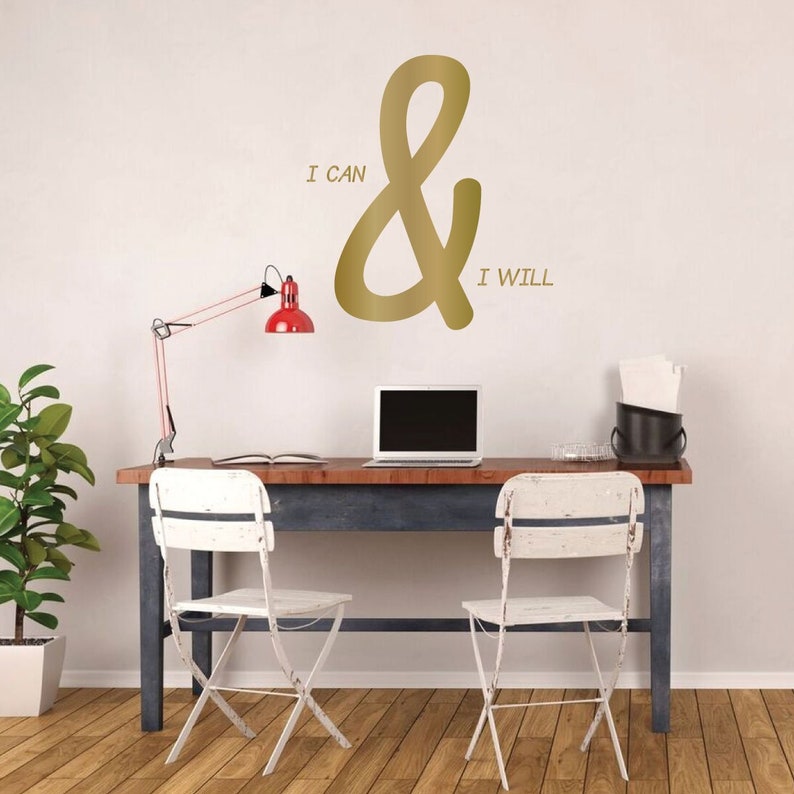 Motivational Wall Decal – I Can & I Will Vinyl Quote - Etsy