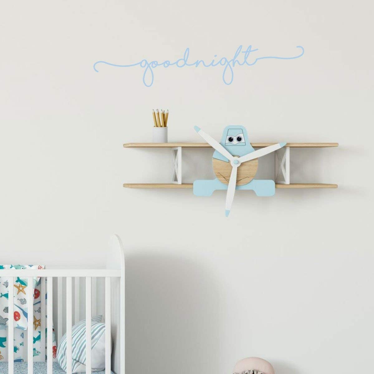 Nursery Wall Decor Goodnight Vinyl Sticker Decoration for | Etsy