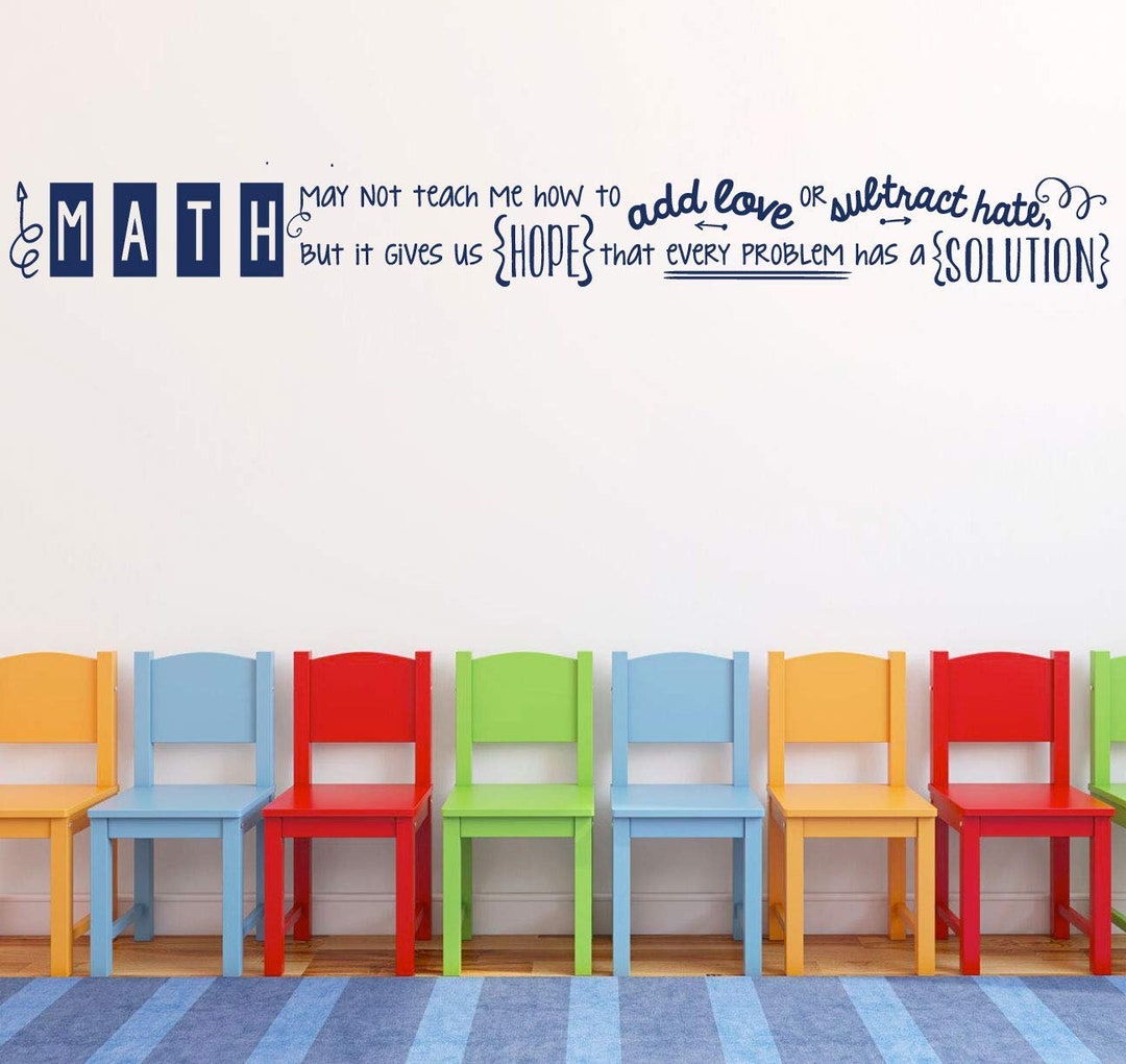 Math Classroom Decorations | Vinyl Wall Decal Stickers for School ...
