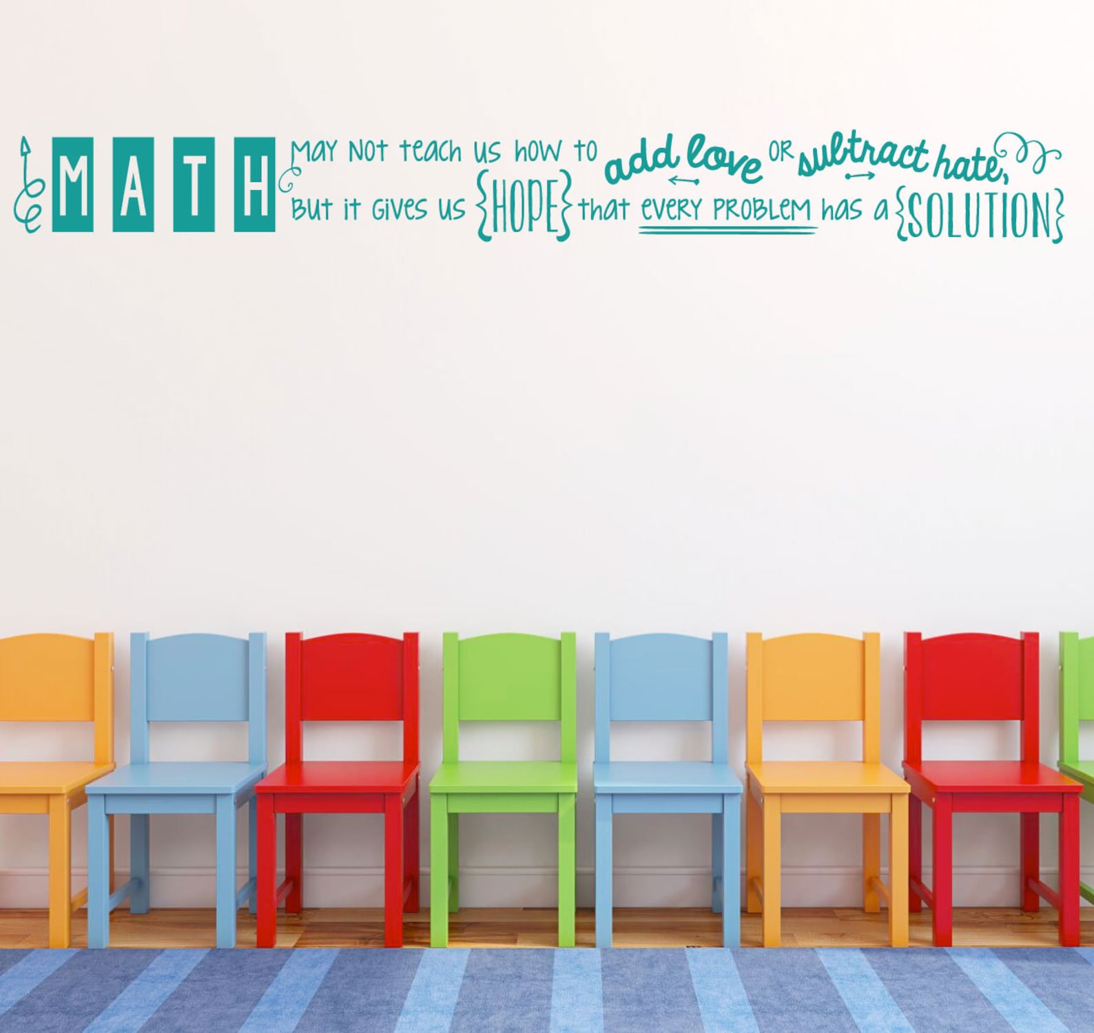 Math Classroom Decorations Math Quote Vinyl Wall Decal for Teachers ...