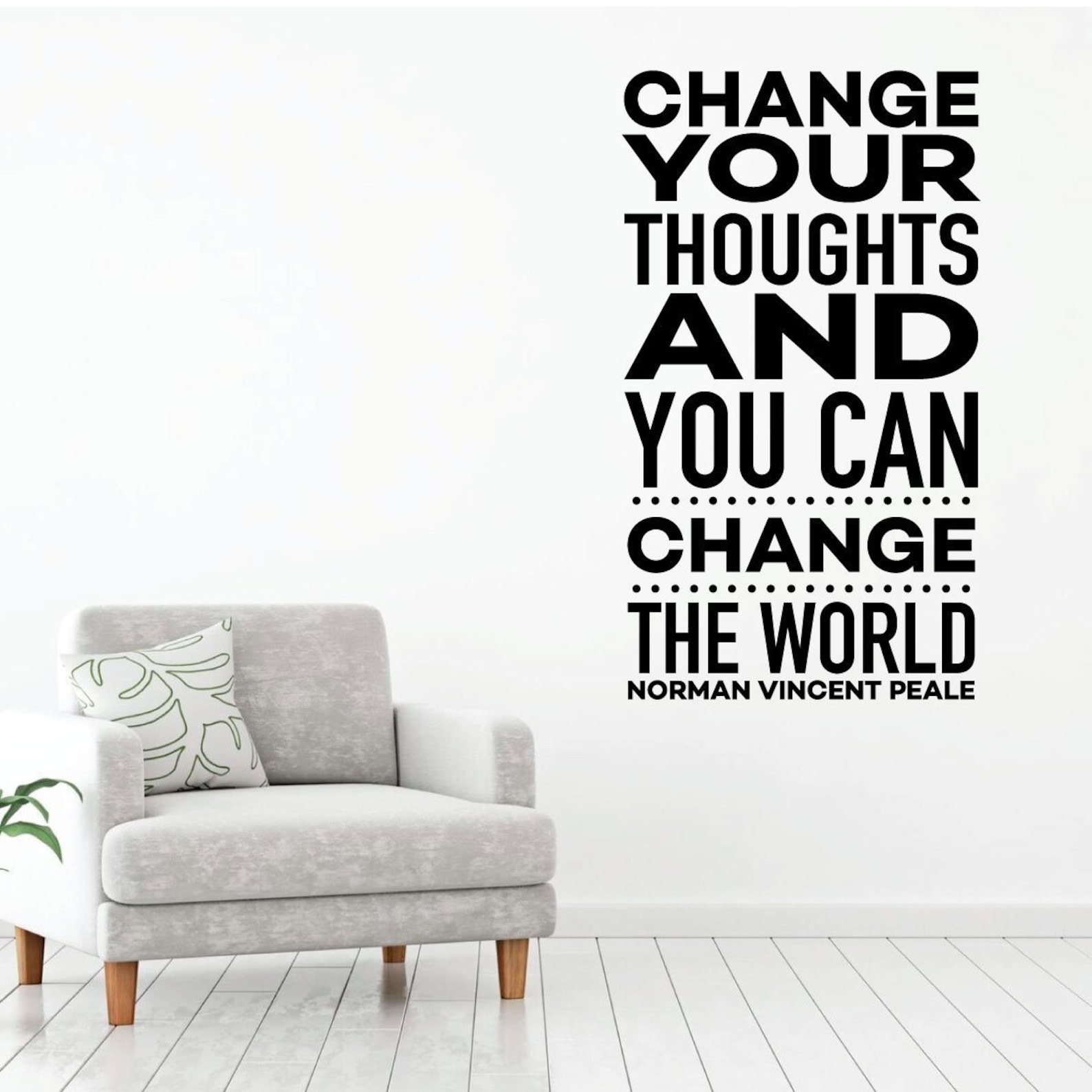 Change Your Thoughts Motivational Wall Decal Norman - Etsy