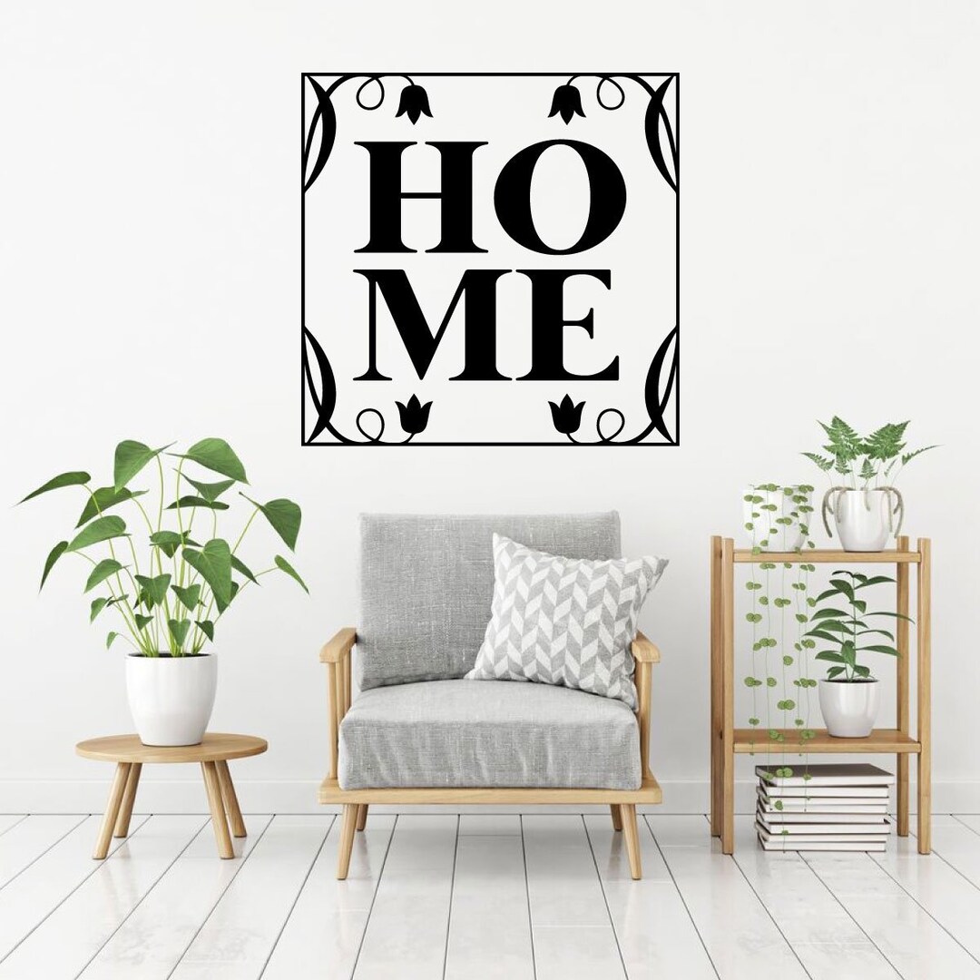 Elegant Home Vinyl Wall Decal for Living Room, Family Room, Bedroom ...