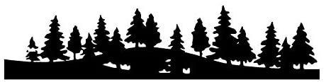 CustomVinylDecor Tree Line Silhouette Vinyl Wall Decal | Etsy
