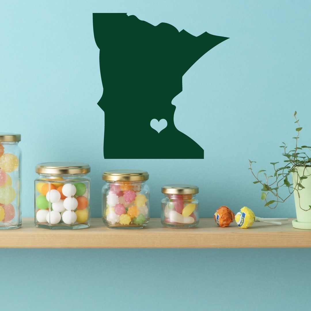 State Decals - Minnesota Vinyl Wall Decor, 32nd State, Saint Paul ...