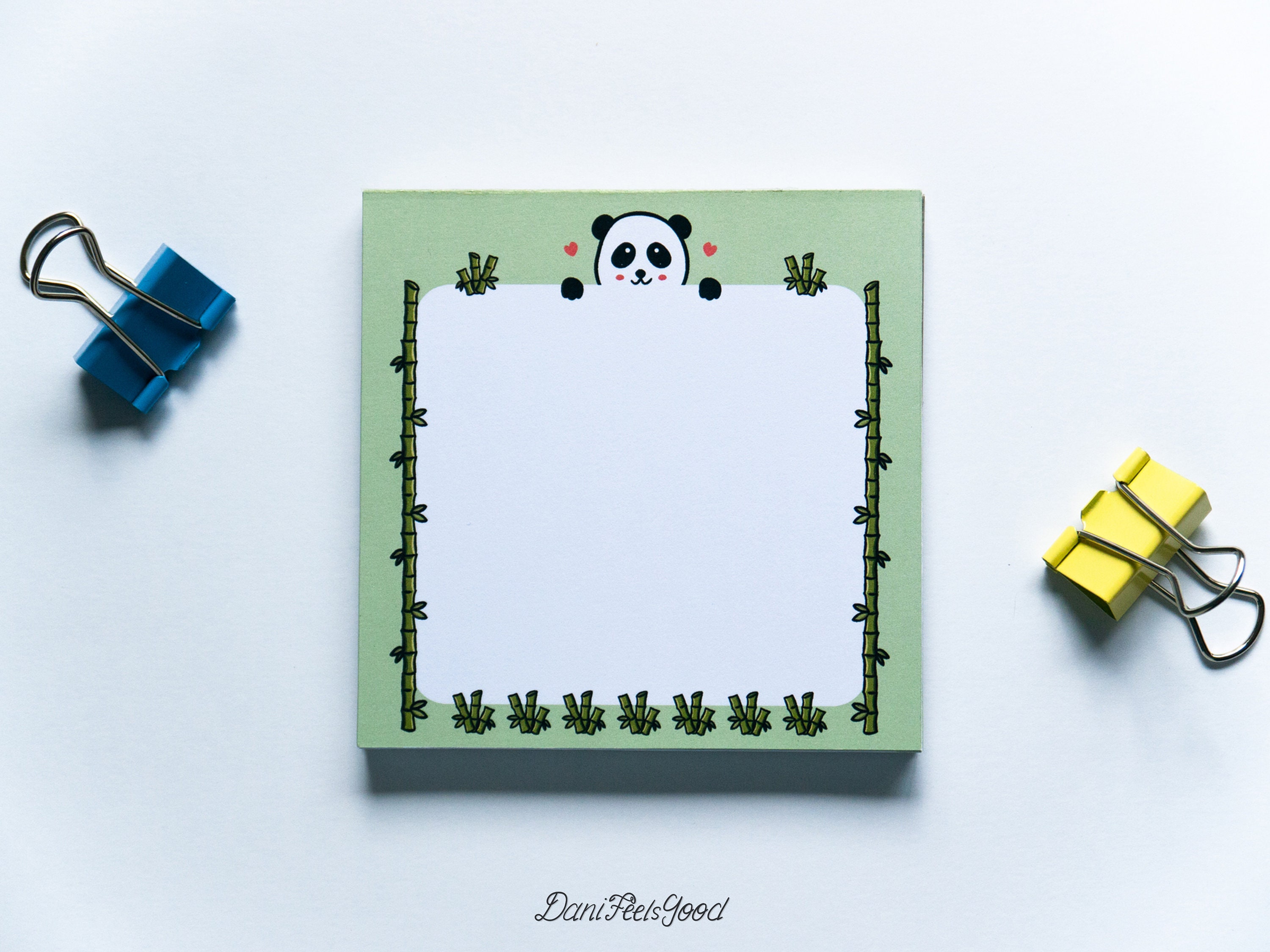 Cute Panda Memopad, Handmade Notepad, Notepad Gift, Cute Notes ...