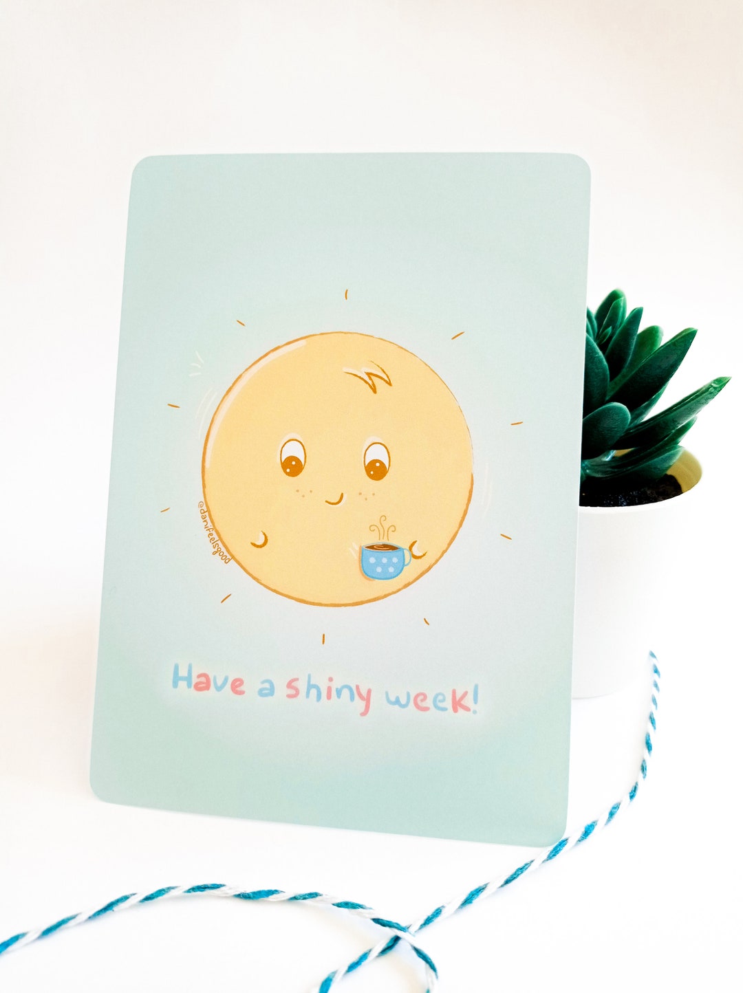 Have a Shiny Week Art Print, Kawaii Sunshine Wall Art Kids, Colorful ...