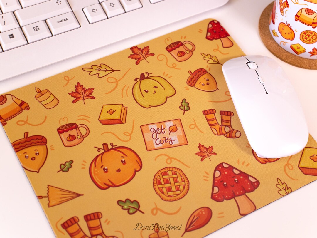 Autmun Mousemat, Cute Cozy Fall Mousepad, Kawaii Deskmat, Office Decor ...