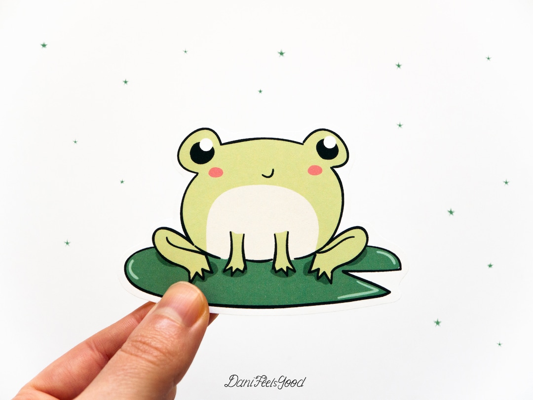 Froggie Sticker Cute Frog Sticker Kawaii Frog Sticker Frog - Etsy