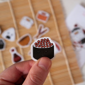 Sushi Sticker Pack, Cute Sushi Vinyl Stickers, Kawaii Sushi, Japanese ...