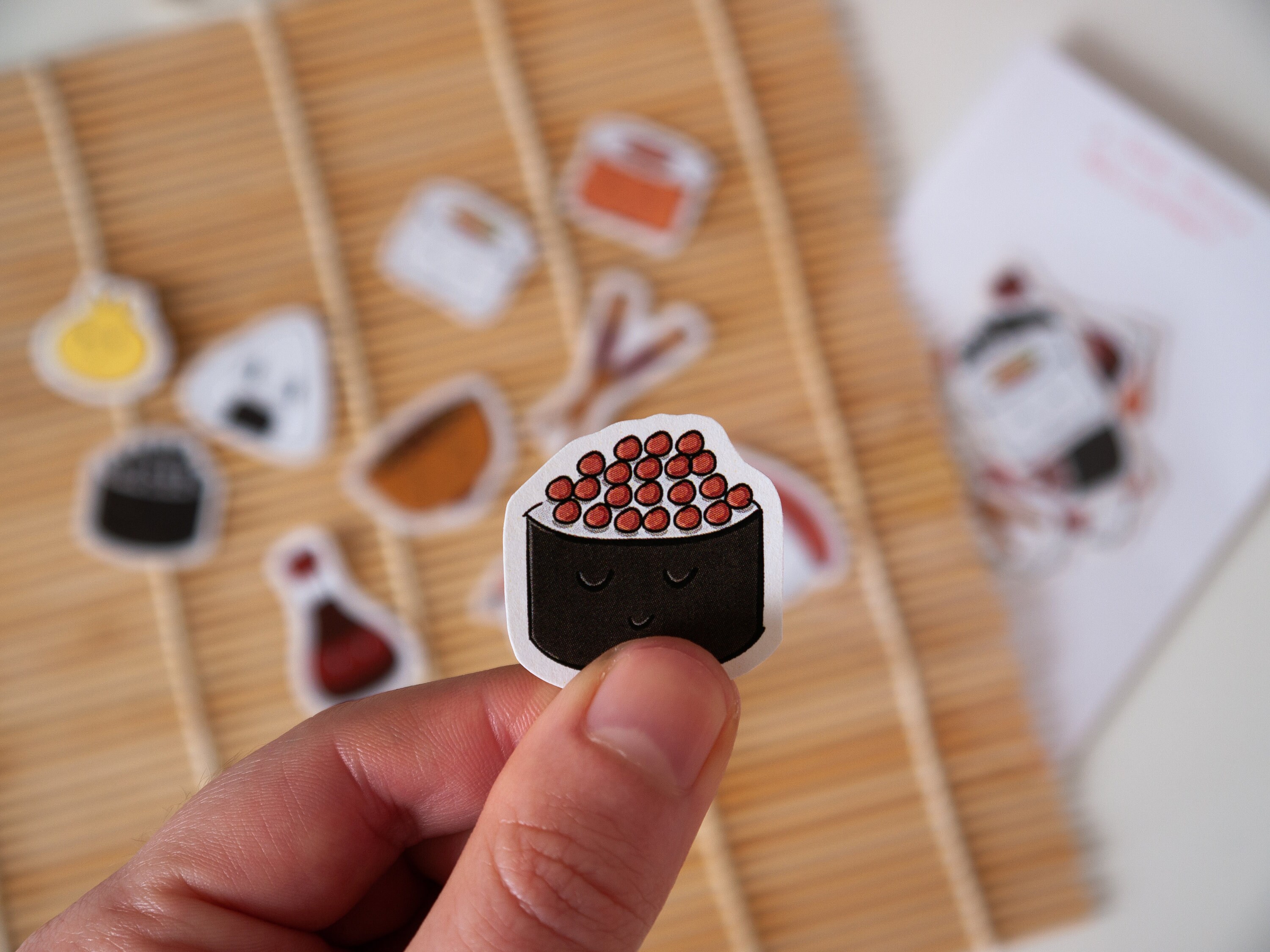 Sushi Sticker Pack, Cute Sushi Vinyl Stickers, Kawaii Sushi, Japanese ...