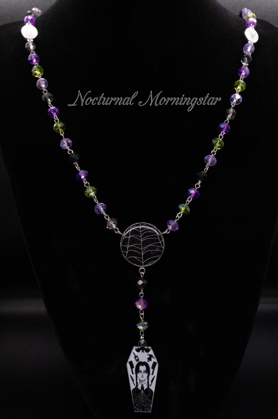 Gothic Real Spider Web Wednesday Rosary - Etsy