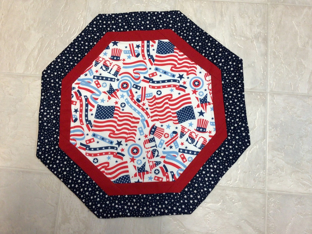 USA Flag Table Topper, Home Decor, Handmade Table Topper, Housewarming ...