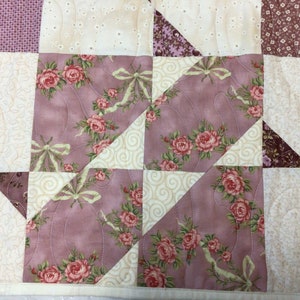 Mauve Lap Quilt, Handmade Quilted Wall Hanging, Friendship Gift ...