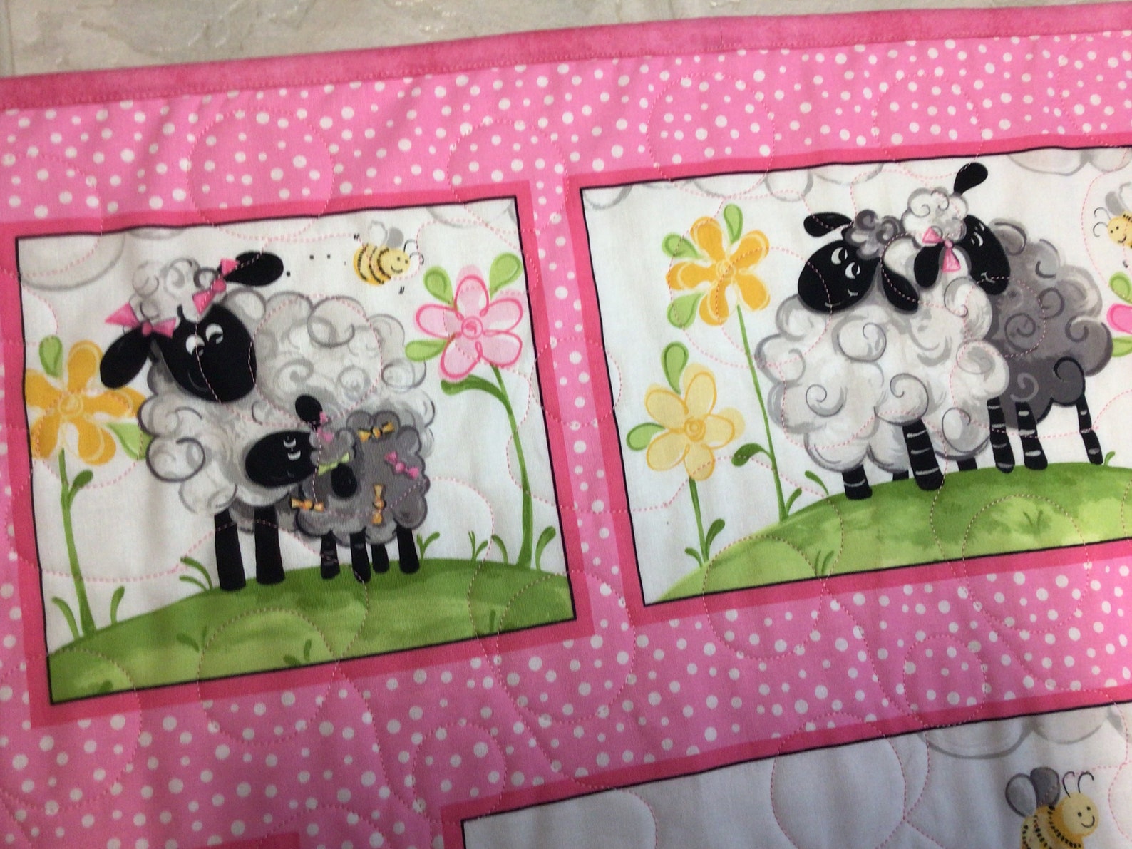 Lamb Panel Quilt Baby Quilt Handmade Quilts for Sale - Etsy