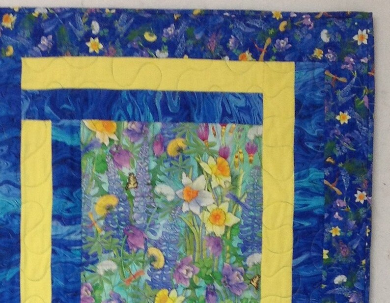 Spring Flowers Wall Hanging Lap Quilt Handmade Quilts Home - Etsy