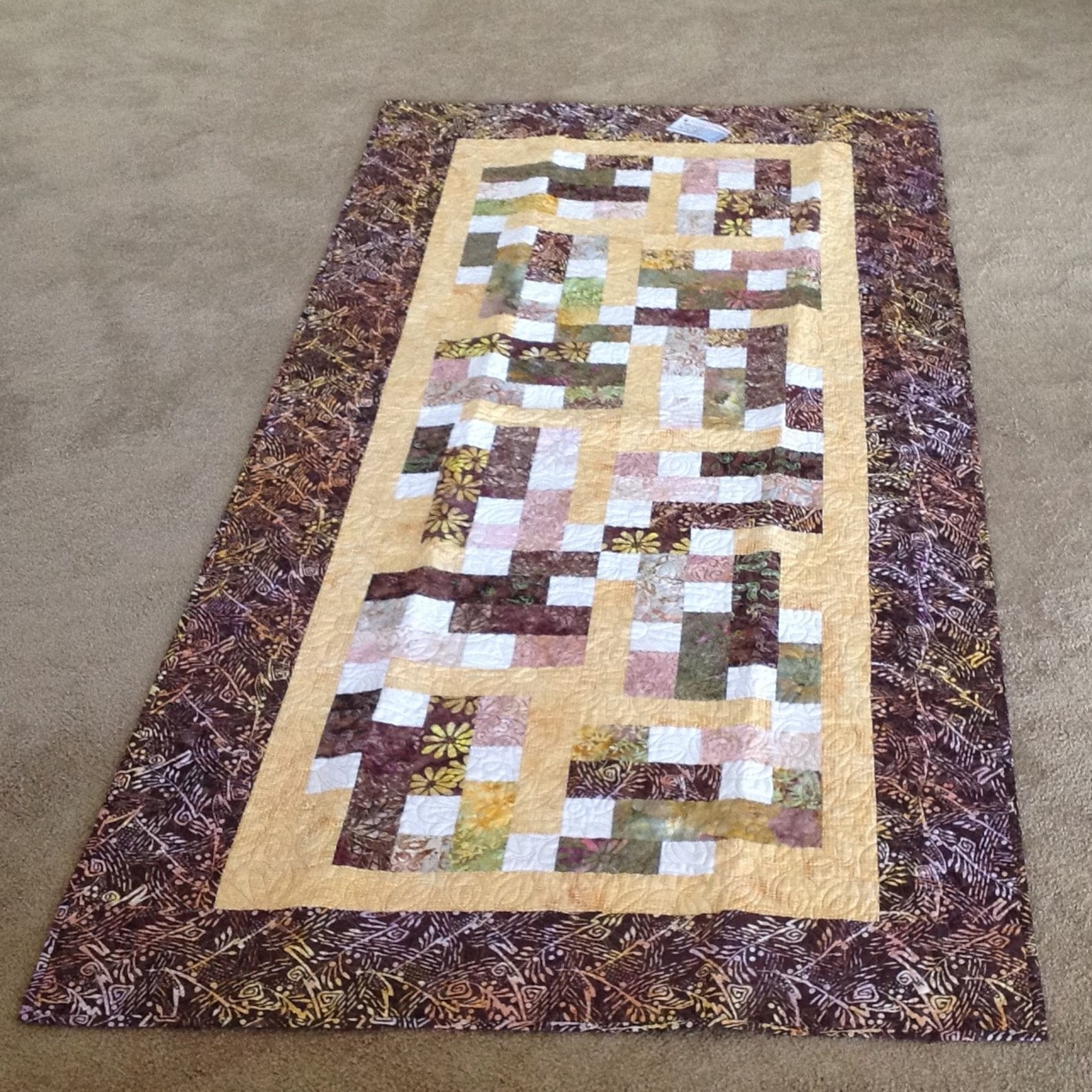 Batik Bed Runner Handmade Quilted Bed Runner Home Decor | Etsy