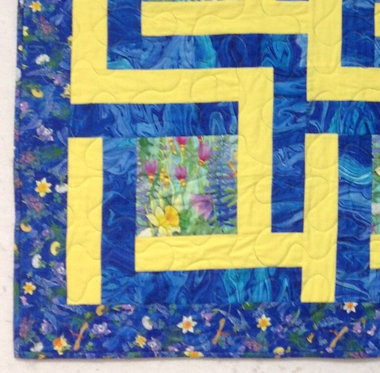 Spring Flowers Wall Hanging Lap Quilt Handmade Quilts Home | Etsy