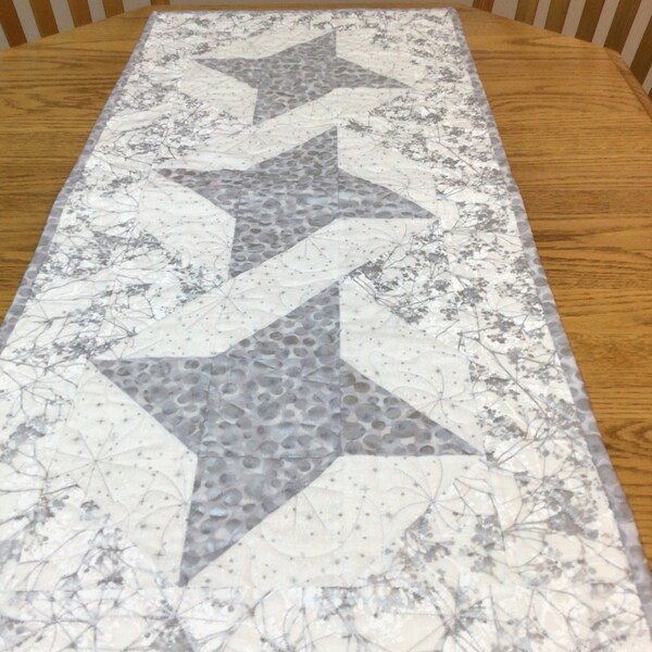 Silver Star Table Runner - Etsy