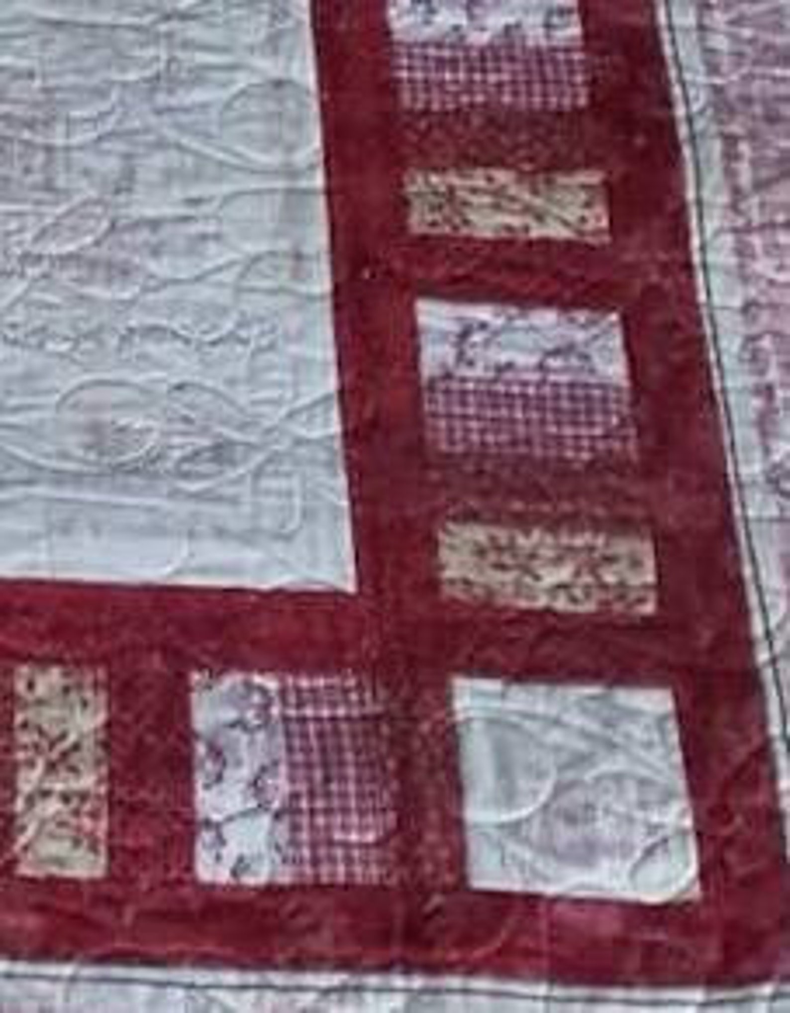 Printed Red Work Look Quilt Handmade Quilts for Sale Lap - Etsy