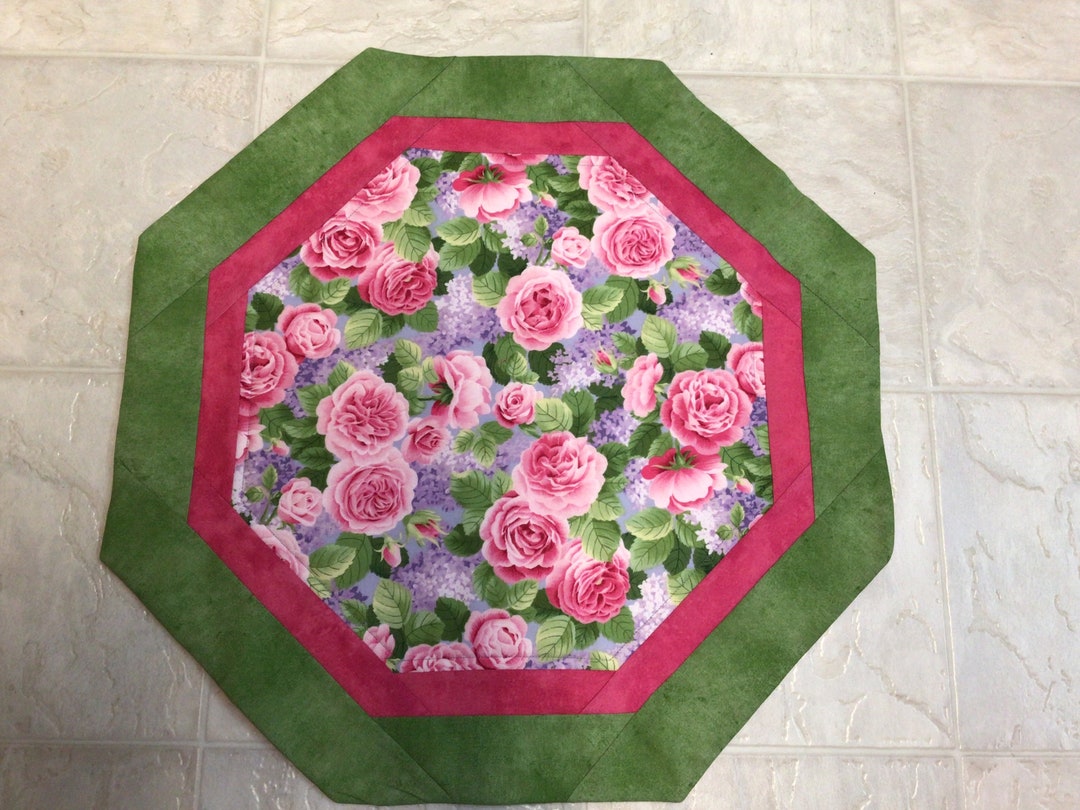 Pink Floral Table Topper, Table Topper, Home Decor, Housewarming Gift ...