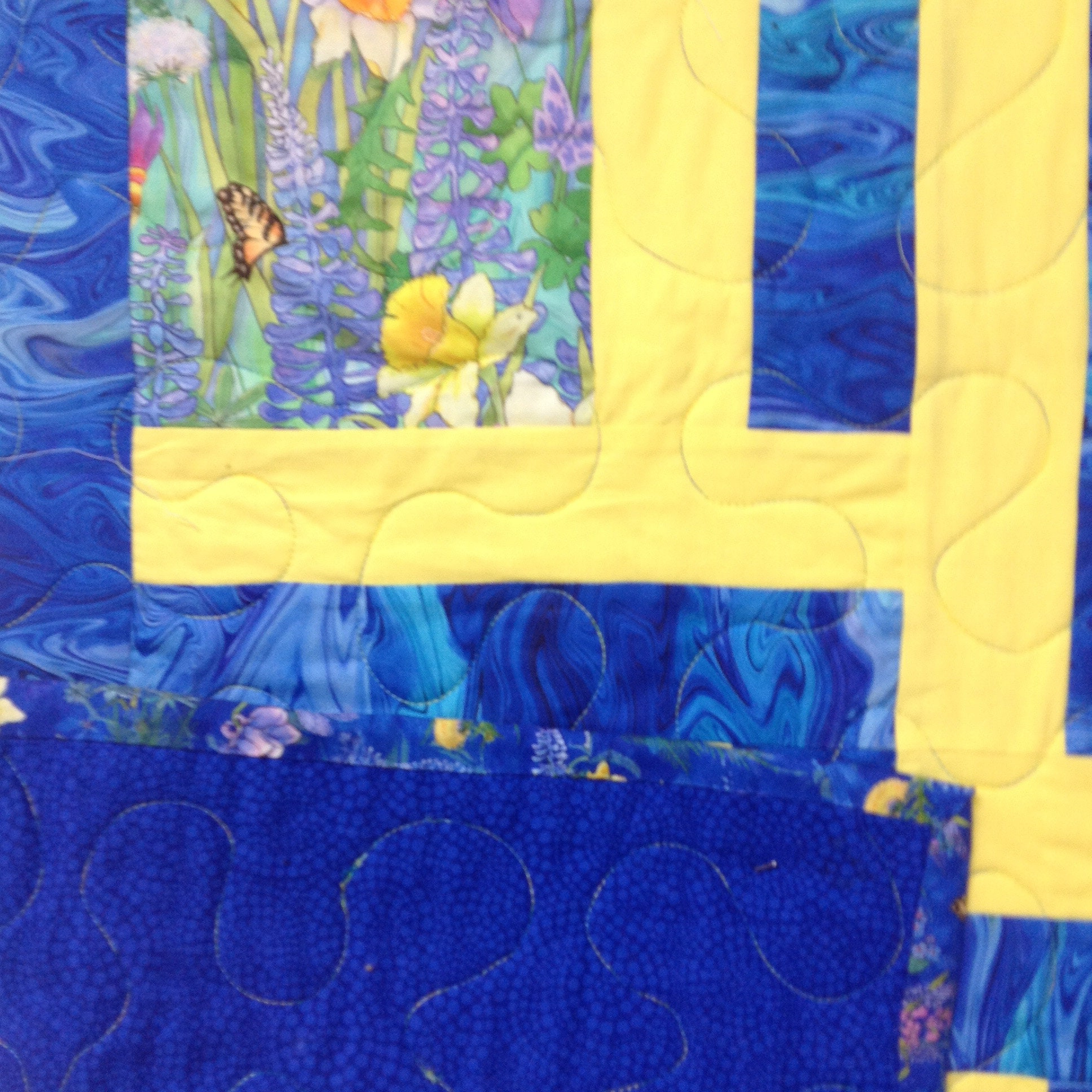 Spring Flowers Wall Hanging Lap Quilt Handmade Quilts Home | Etsy