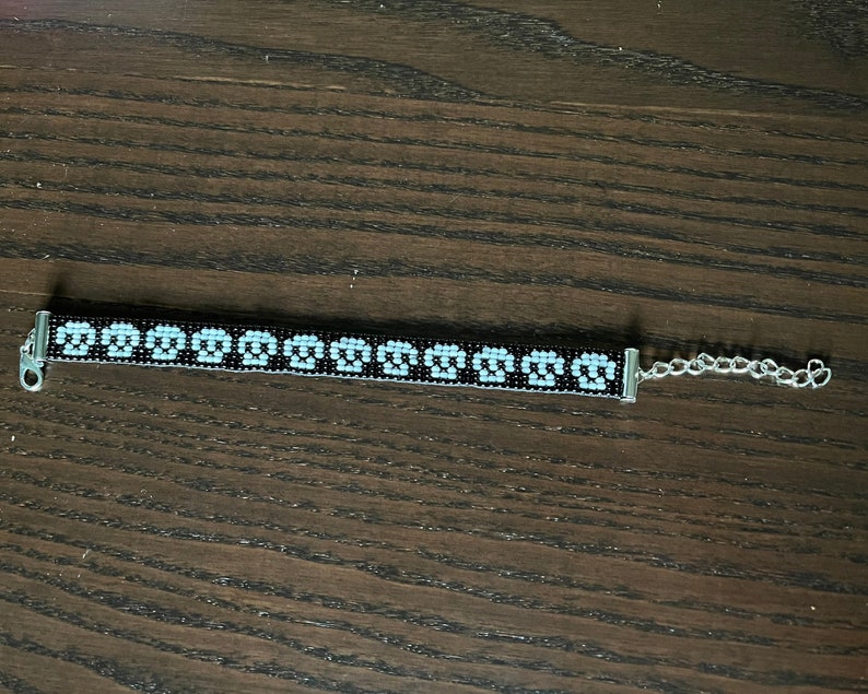 Skull Beaded Bracelet - Etsy