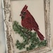 Handcrafted Glass Art Red Cardinal in Rustic Weathered Wood Frame - Etsy