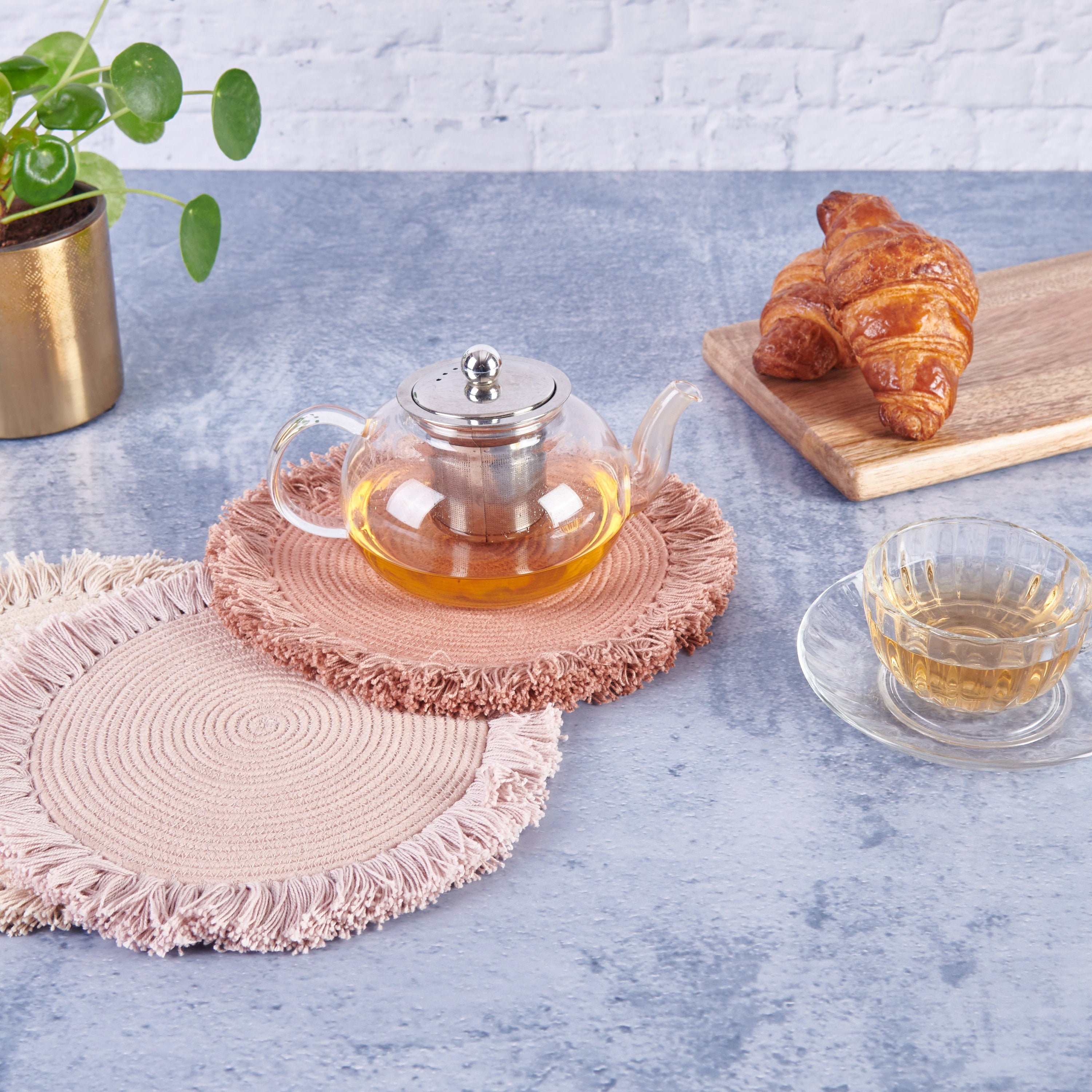 Folkulture Macrame Trivets Cooking Hot Pads Round and - Etsy