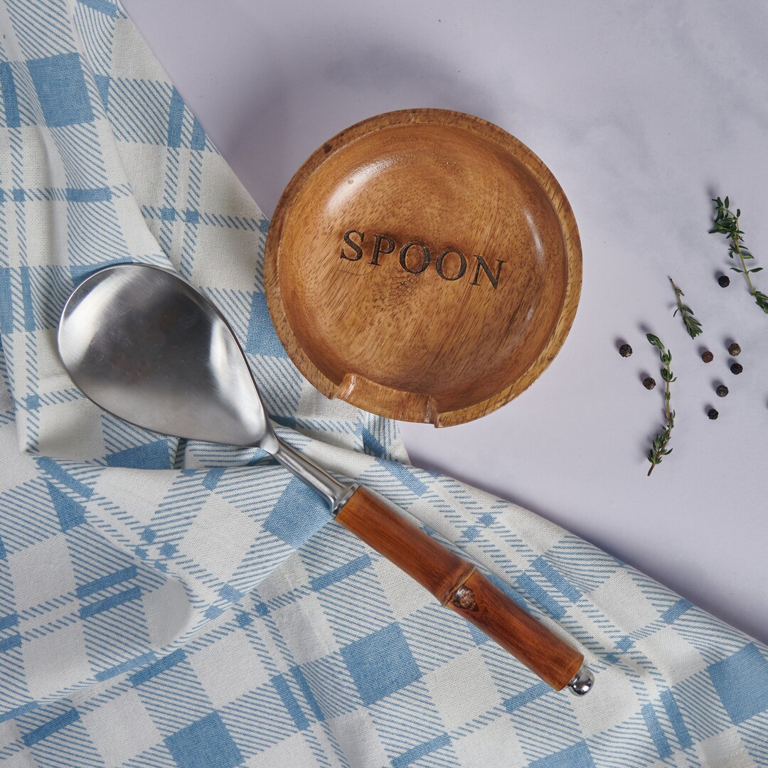 Folkulture Spoon Rest Modern, Rustic Spoon Rests for Kitchen, Mess-free ...
