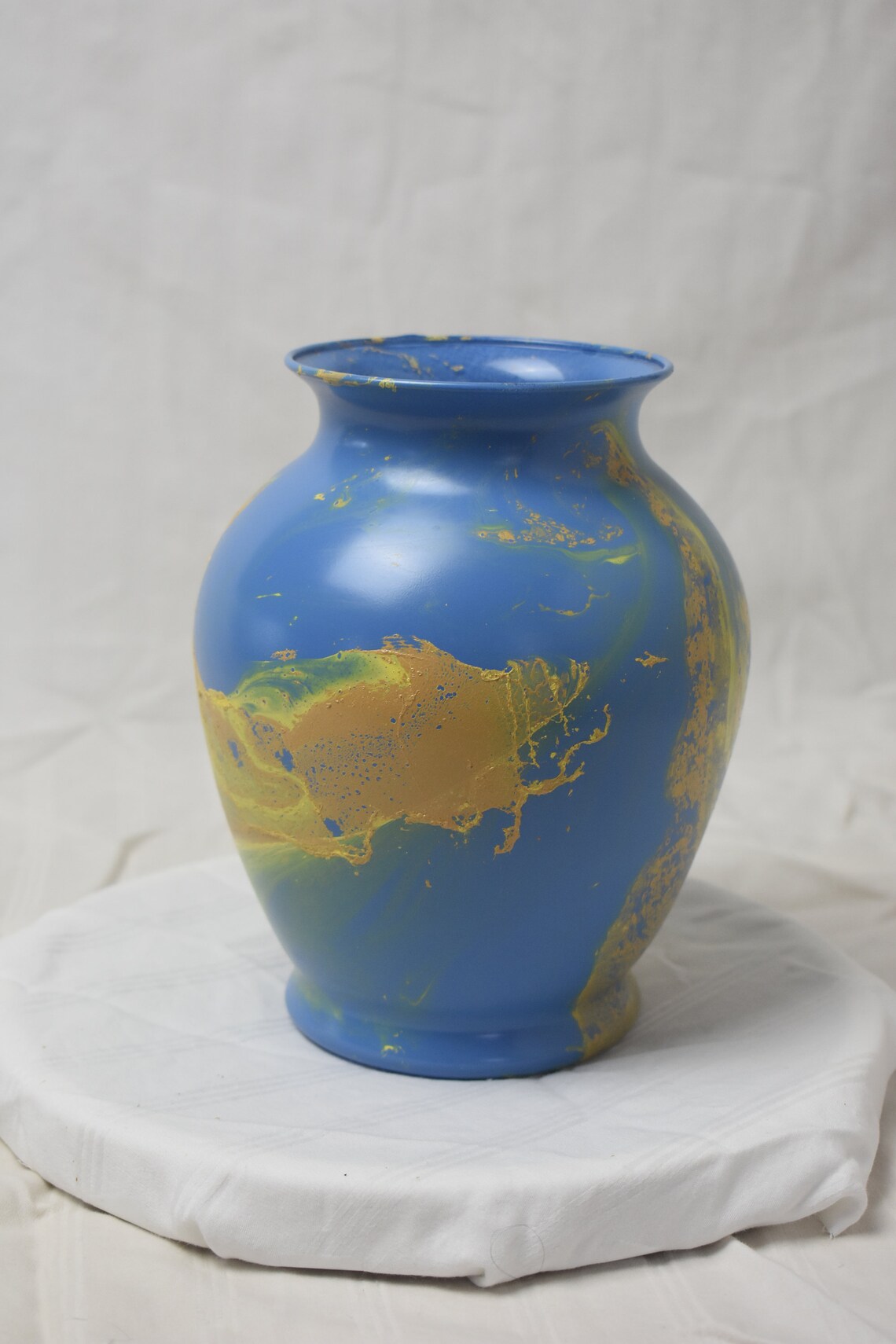 Blue Marble Vase - Etsy