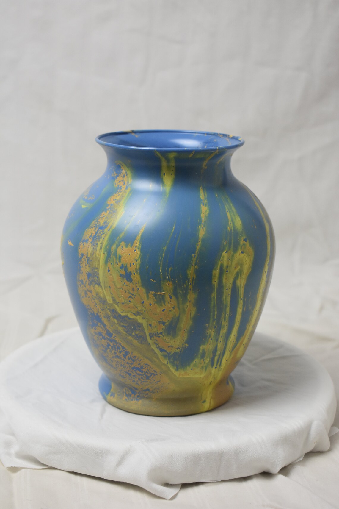 Blue Marble Vase - Etsy