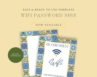 Printable Wifi Sign Wifi SVG Wifi Password Sign - Etsy