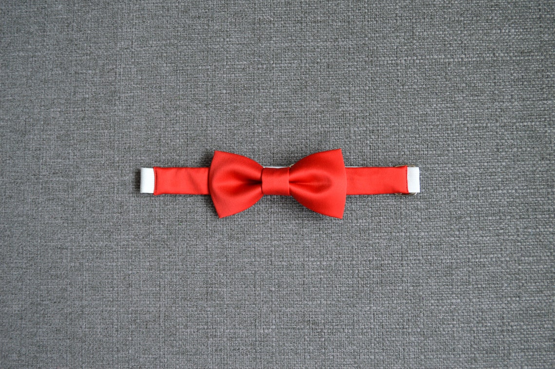 Red Bow Tie Simple Red Bow Tie for Men Rose Red Bow Tie | Etsy