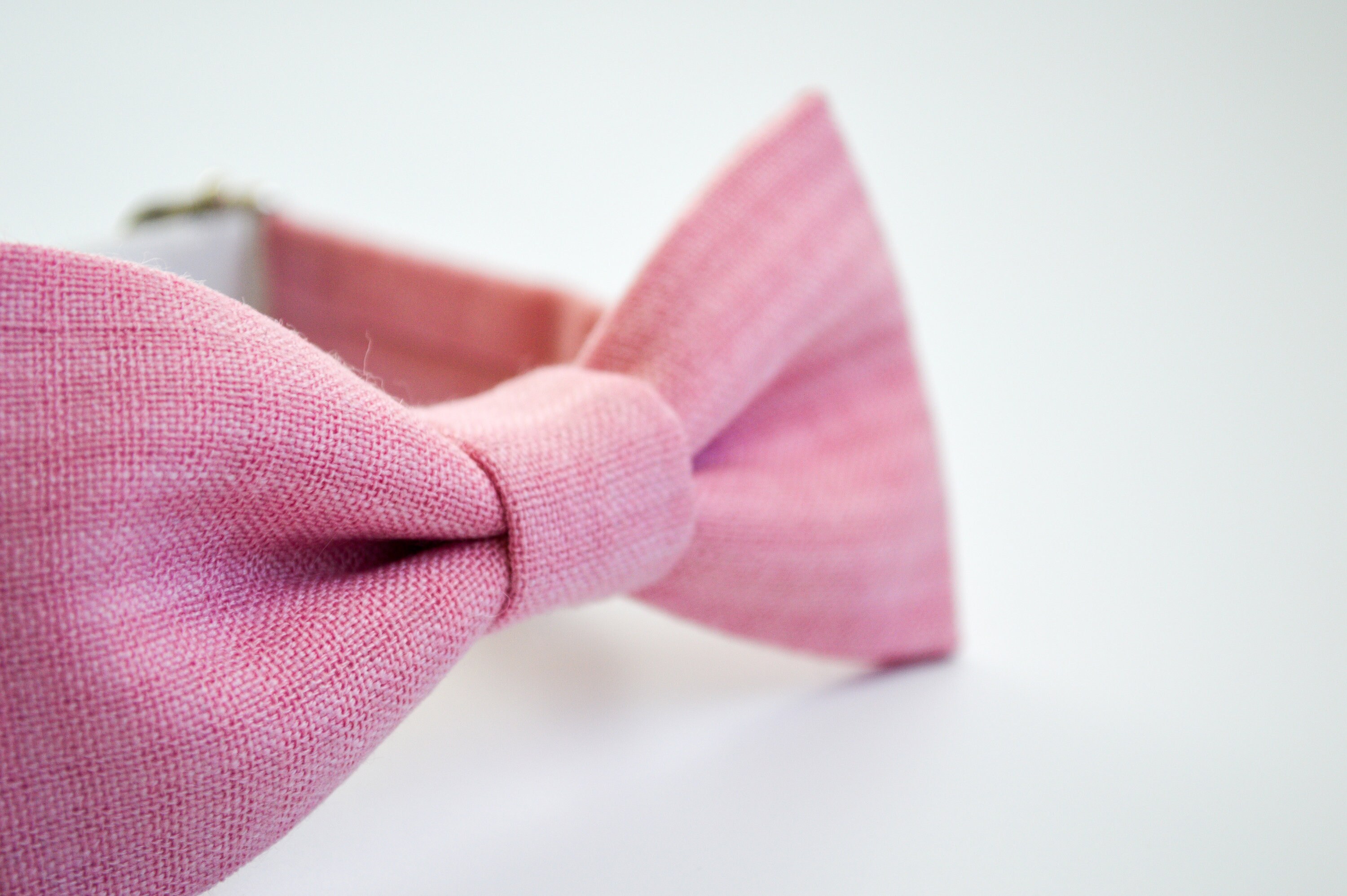 Rose Pink Bow Tie Light Pink Bow Tie Minimalist Bow Tie - Etsy