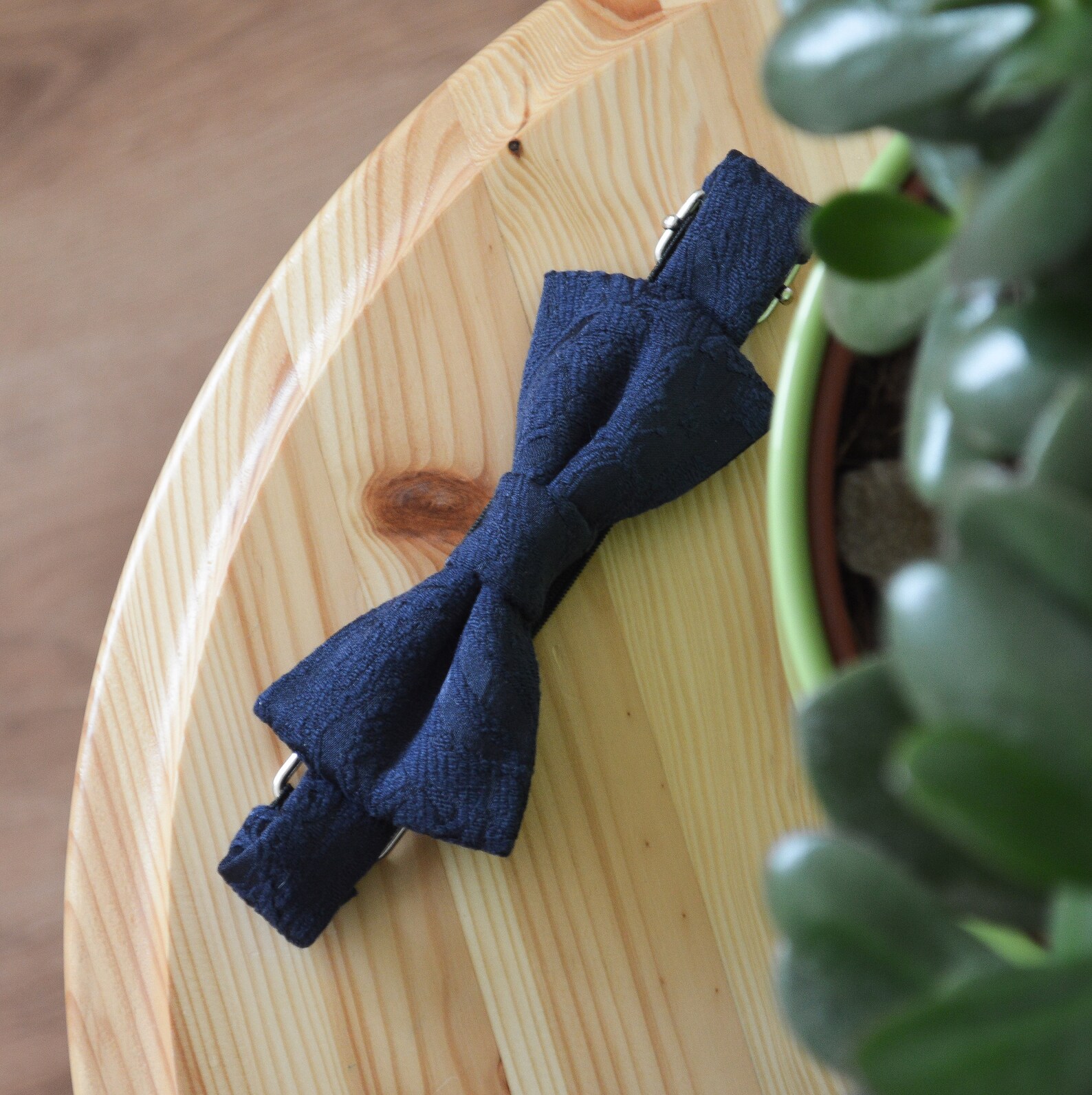 Navy Blue Bow Tie Indigo Bow Tie Dark Blue Lace Bow Tie - Etsy