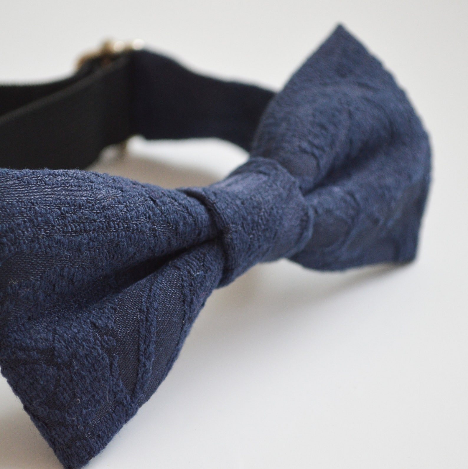 Navy Blue Bow Tie, Indigo Bow Tie, Dark Blue Lace Bow Tie, Midnight Bow ...