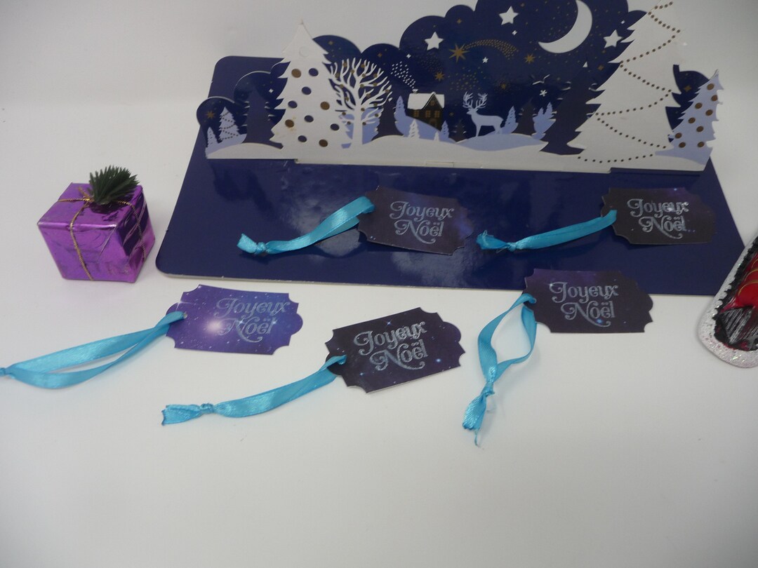 Merry Christmas Gift Tags Colour Blue Merry Christmas to Hang - Etsy