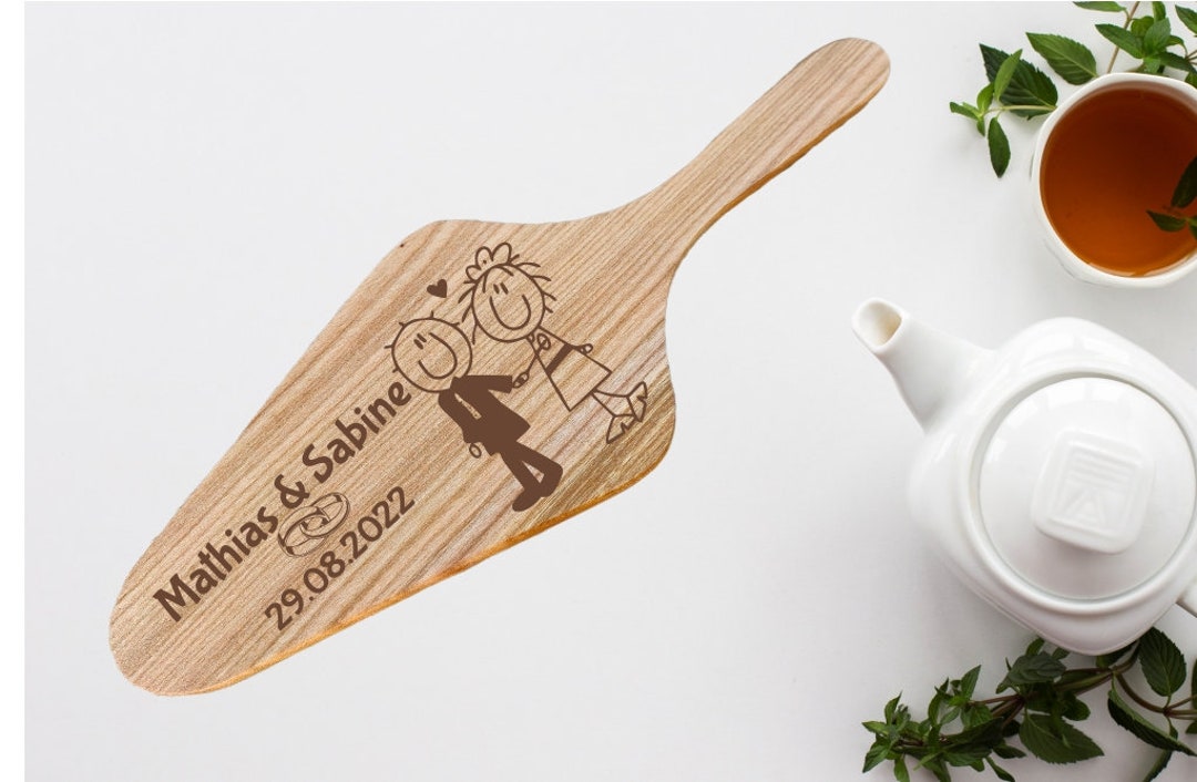Personalized Wooden Cake Server, Cake Lifter, Cake Shovel, Wedding Gift ...