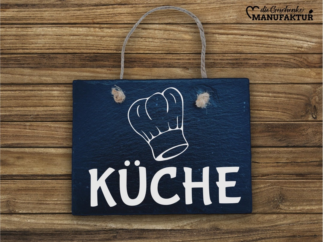 Pizarra rectangular como rótulo de cocina Placa pizarra 20 x 15 cm con ...