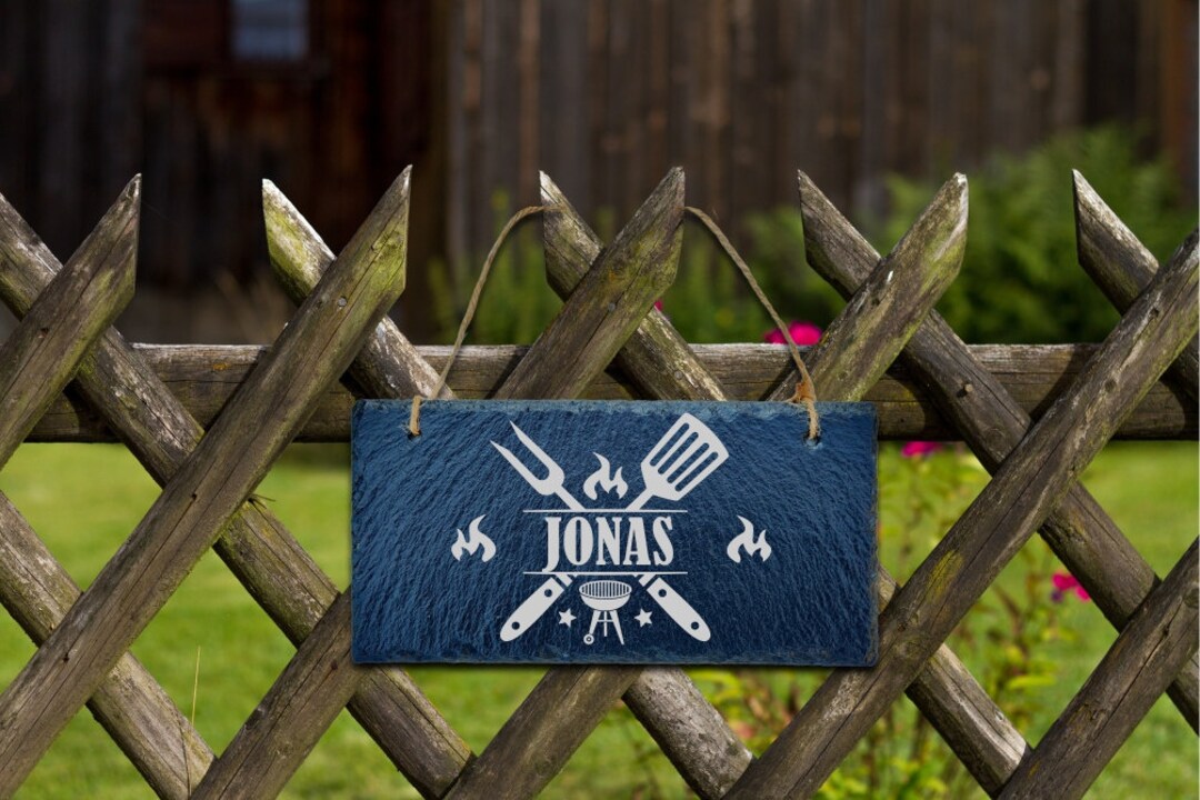 Grill Sign Grill Master Personalized With Name, Made of Slate, Barbecue ...