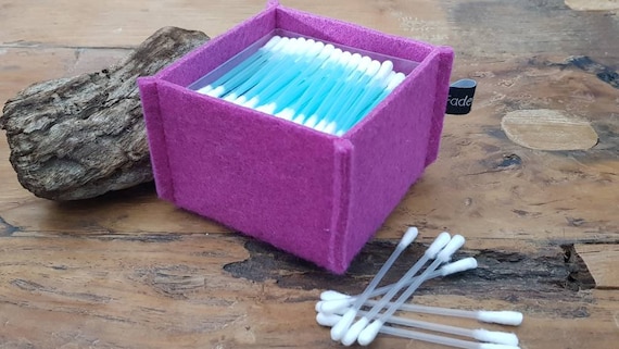 Cotton Swab Box / Q-tips-box Made of Felt Pink | Etsy