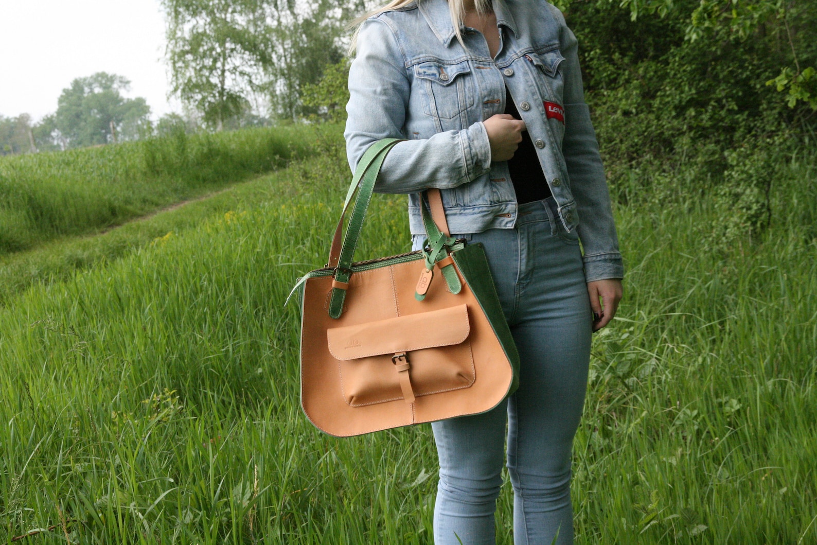 Leather Shoulder Bag Made of Natural Grain Leather (full Grain Leather ...