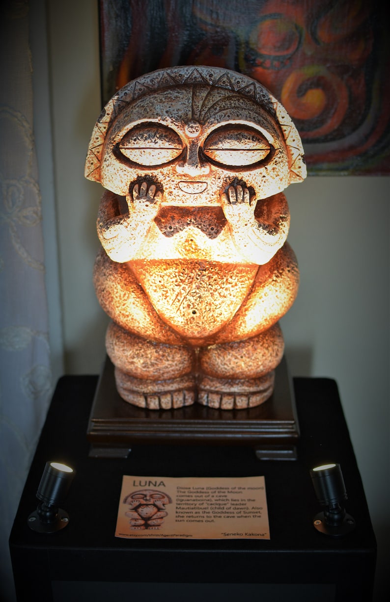 Diosa Luna, Stone Artifact, Hydrostone, Taino Moon Goddess, Taino ...